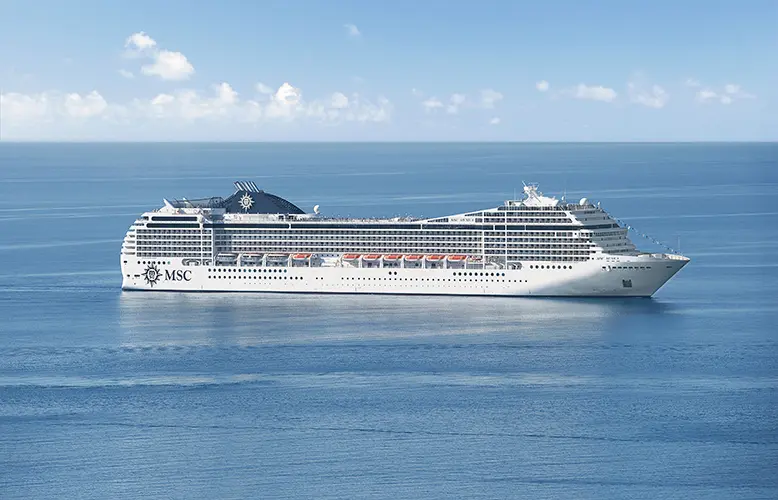 Itinerary for MSC Cruises in the West Mediterranean