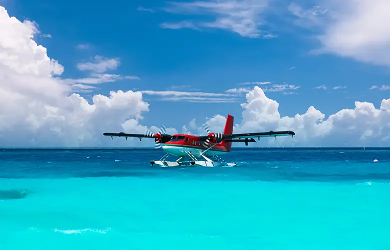 Seaplane transfers in the Maldives - booking ins and outs from Wiotto