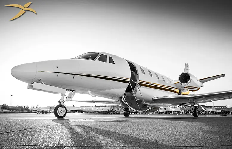 Private jet island hopping in the Caribbean