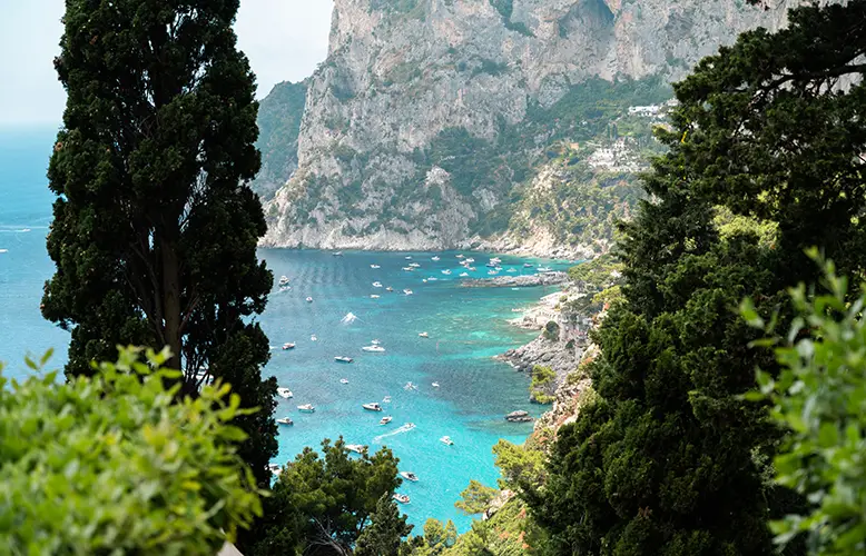 The Island of Capri and its Blue Grotto, a jewel of the Tyrrhenian Sea