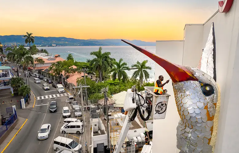 World’s Largest Hummingbird Sculpture in Montego Bay
